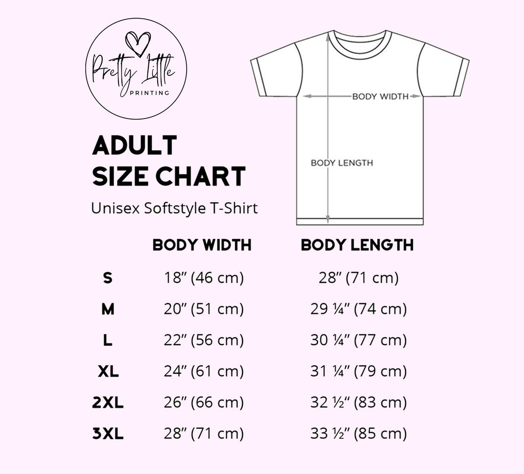 Size Guide – Prettylittleprinting